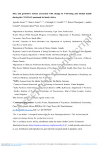 Greenwich Academic Literature Archive - Risk and protective factors ...